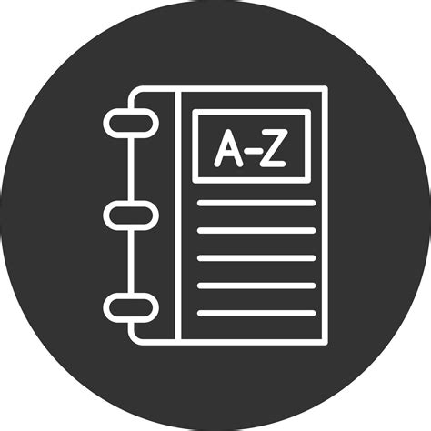 Dictionary Line Inverted Icon 9890905 Vector Art At Vecteezy