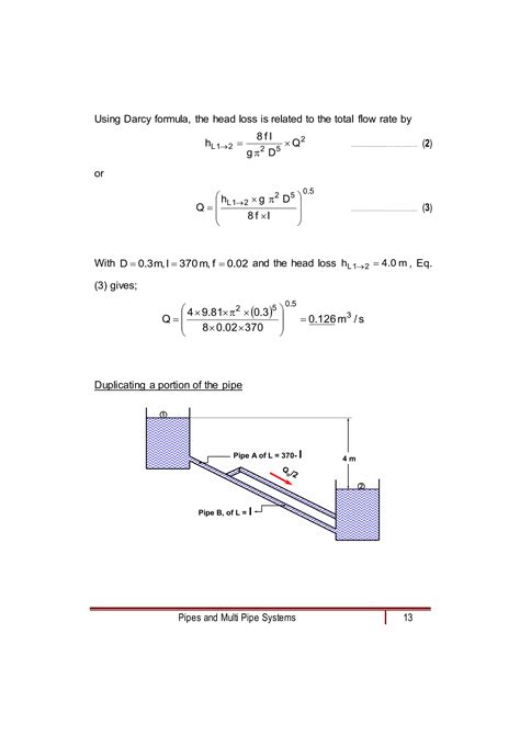 Solved Problems Pipe Flow Final 1doc Physics Science