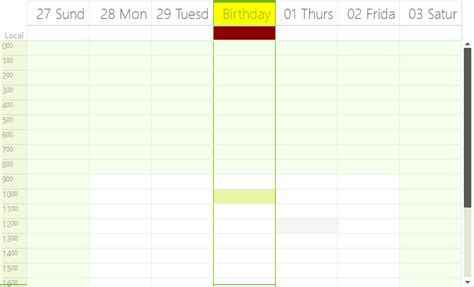 Formatting Cells Radscheduler Telerik Ui For Winforms
