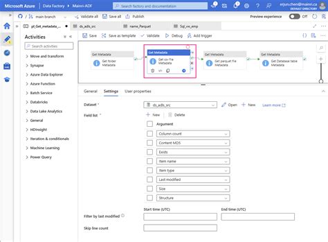 Get Metadata Activity In Adf Or Asa Mainri
