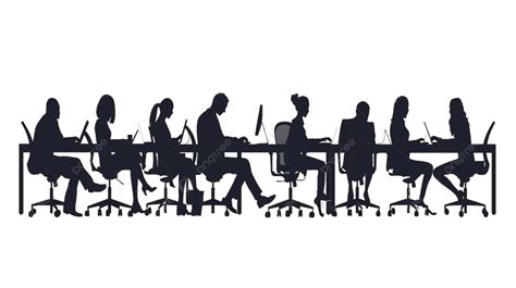 Silueta De Trabajadores De Oficina Png Dibujos Empleado De Oficina