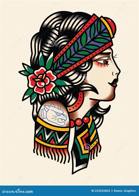 Old School Girl Tattoos