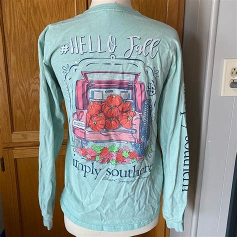 Simply Southern Tops Hellofall Simply Southern Long Sleeve Tee