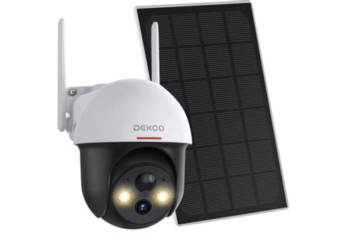 Decko Ptz Solar Panel Camera Wifi For Smart Home