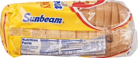 Sunbeam Bread Nutrition Label Besto Blog