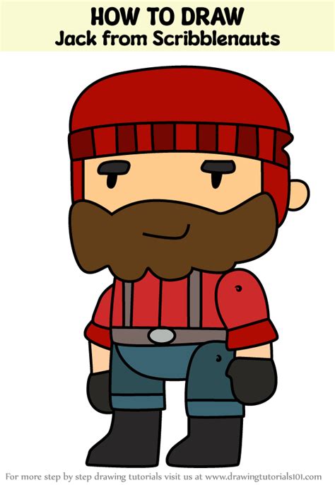 How To Draw Jack From Scribblenauts Scribblenauts Step By Step
