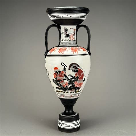 Lot 236 Large Greek Contemporary Pottery Vase With Greek Scenes Around