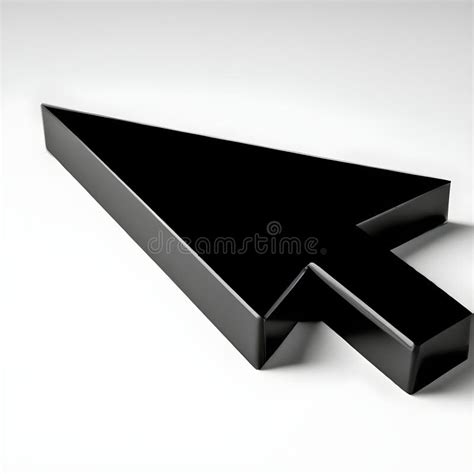 D Computer Mouse Cursor Arrow Icon Stock Illustration Illustration Of Curseur Icon