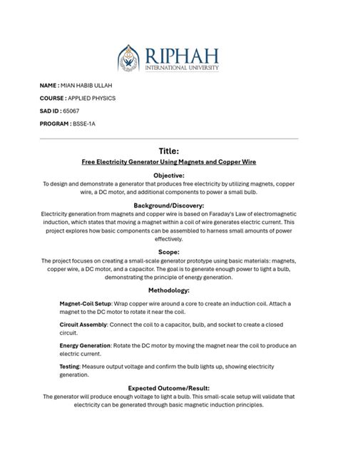 Physics Project Proposal Pdf