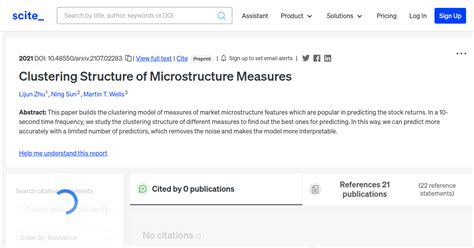 [citation report] clustering structure of microstructure measures