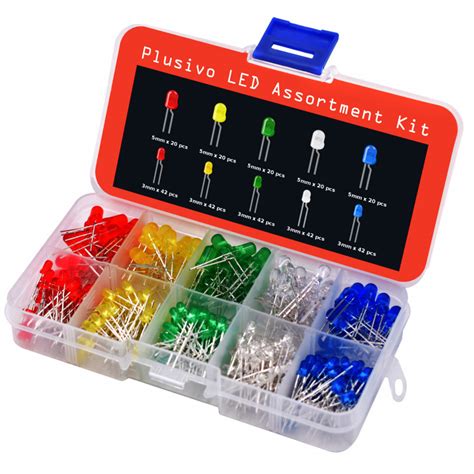 Plusivo Mm And Mm Diffused LED Light Emitting Diode Assortment Kit