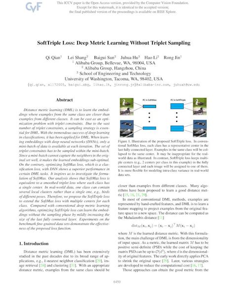 pdf softtriple loss deep metric learning without triplet