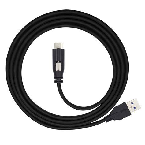 Cablecc Usb 3 1 Type C With Panel Mount Screw To Standard Usb3 0 Data Cable Locking Connector