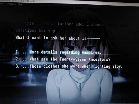 Why Am I Unable To Select The 2nd Option R Tsukihime