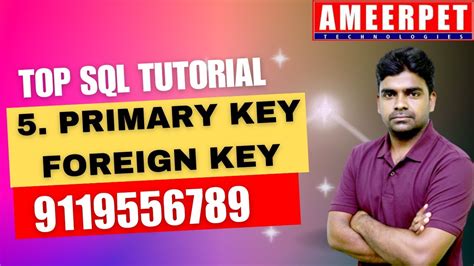 SQL Primary Key Foreign Key Relation | Ameerpet Technologies | Full Stack Training | By Srinivas ...