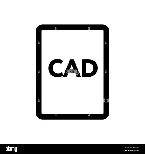 Cad File Icon Line Isolated On White Background Black Flat Thin Icon