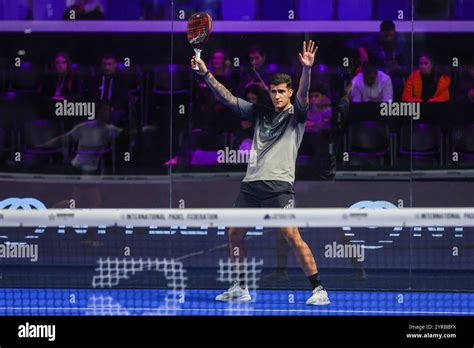 Alejandro Arroyo Esp Celebrates During Milano Premiere Padel P1 Match
