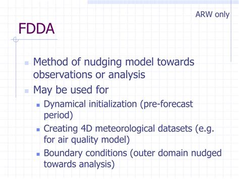 Ppt Wrf Four Dimensional Data Assimilation Fdda Powerpoint Presentation Id1491874