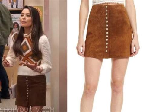 Icarly Reboot Season 2 Episode 8 Carlys Suede Button Down Skirt