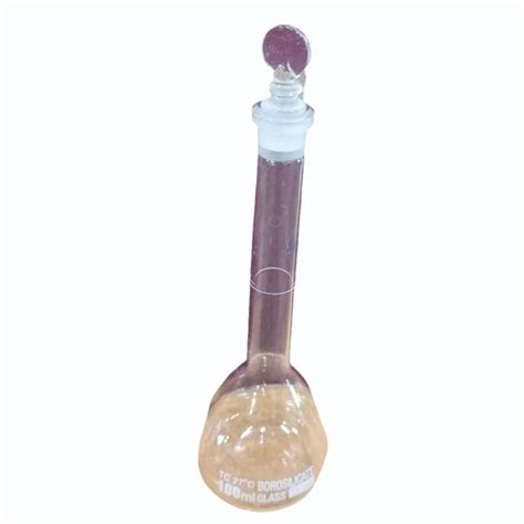 Borosilicate Glass 100ml Volumetric Flask Clear For Chemical Laboratory At Rs 66 In Ambala