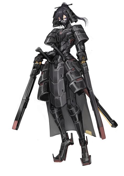 Safebooru 1girl Absurdres Aokuma Yuuran Create Armor Black Hair