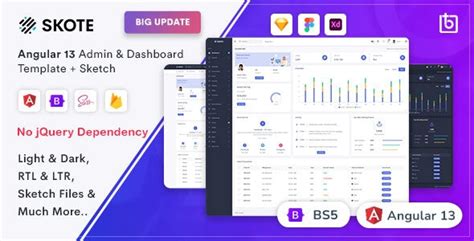 skote v3 3 0 angular 13 admin and dashboard template sketch