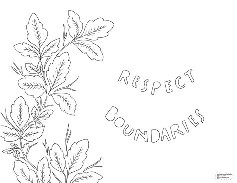 Free Respect Boundaries Downloadable Coloring Page — Haley Brown