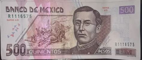Billete De 500 Pesos Mexicanos Edicion 2001 Ignacio Zaragoza Mercadolibre