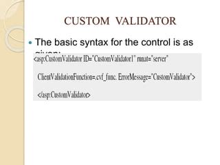 Asp Net Validation PPT