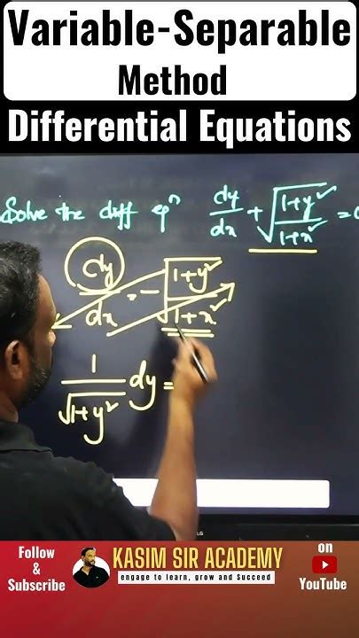 Variable Separable Method Of Differential Equations