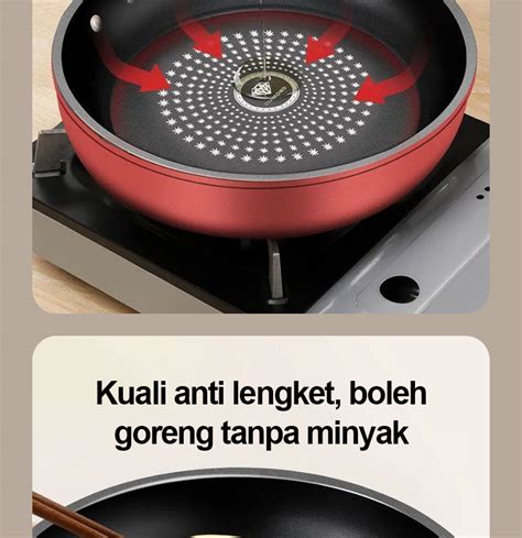 26cm 28cm Non Stick Frying Pan Kuali Diamond Frying Pan Kitchen Iron Non Stick Pans For Gas