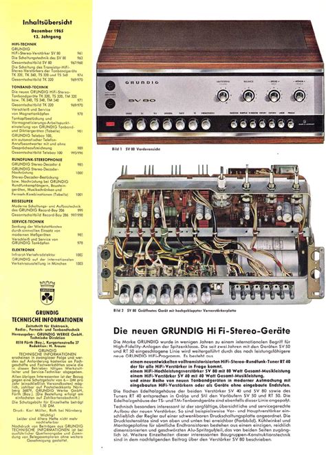 Grundig Technische Informationen