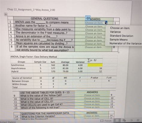 solved chap 12 assignment 1 way anova 2 00 2 3 ss general