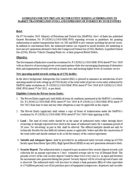 Omcs Authorization Guidelines For Fuels Pdf Natural Gas