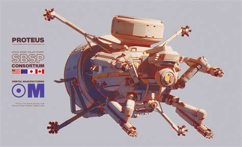 Proteus Drone Maciej Rebisz Space Ship Concept Art Concept Ships Spaceship Concept