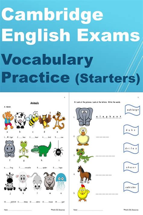 Cambridge Year 2 English Worksheets