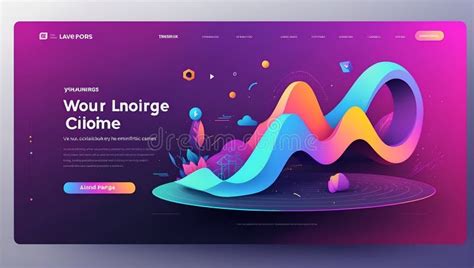 Elevate With Elegance UI UX Landing Page In Vector Harmony AI Generate Stock Illustration