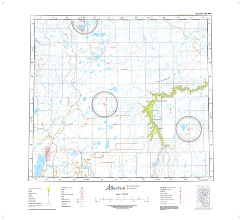 Ab084a Algar Lake Topographic Map The Alberta 1 250 000 Scale