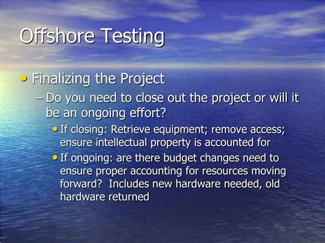 Ppt Offshore Testing Powerpoint Presentation Free Download Id1536421