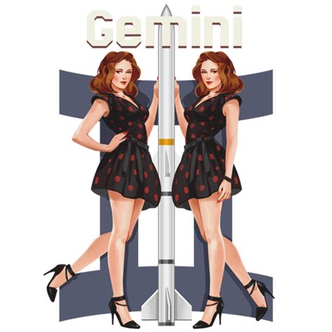 Pinup “gemini Zodiac”