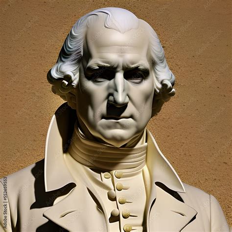Generative Ai Image Featuring The White Marble Bust Of President George