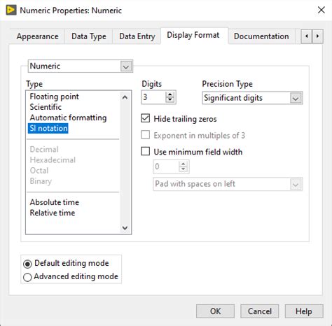 Numeric Units Control Vi Scripting Lava