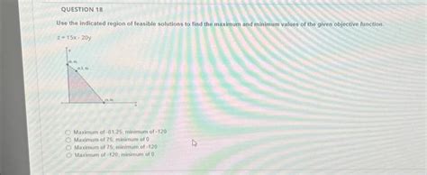 Solved Use The Indicated Region Of Feasible Solutions To