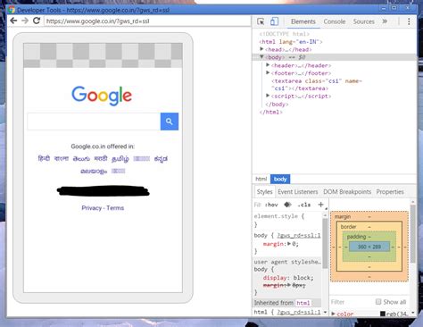 Resize Or Scroll The Screen On Remote Debugging On Android With Chrome