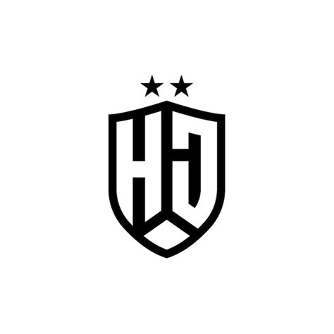 Hj Monogram Logo Design Letter Text Name Symbol Monochrome Logotype