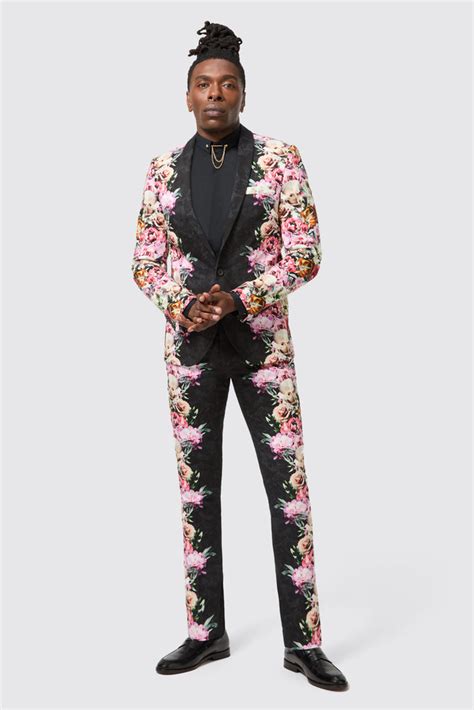 Mens Floral Suit Flower Men Suit Mens Flower Suits