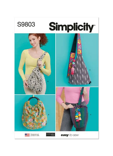 Simplicity Sewing Pattern S9803 Bags By Elaine Heigl Designs Sewdirect Simplicity Sewing Pattern S9803 Bags By Elaine Heigl Designs Sewdirect