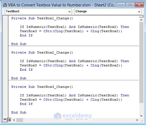 Excel Vba To Convert Textbox Value To Number Ideal Examples