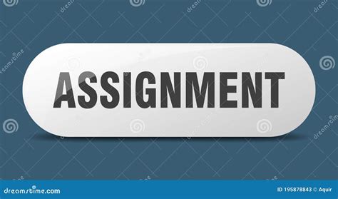 Assignment Button Assignment Sign Key Push Button Stock Vector Illustration Of Element