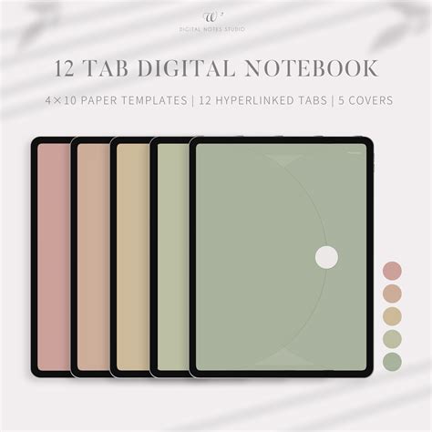 Free Digital Notebook 12 Hyperlinked Tabs For Goodnotes Notability Summer Juice Artofit
